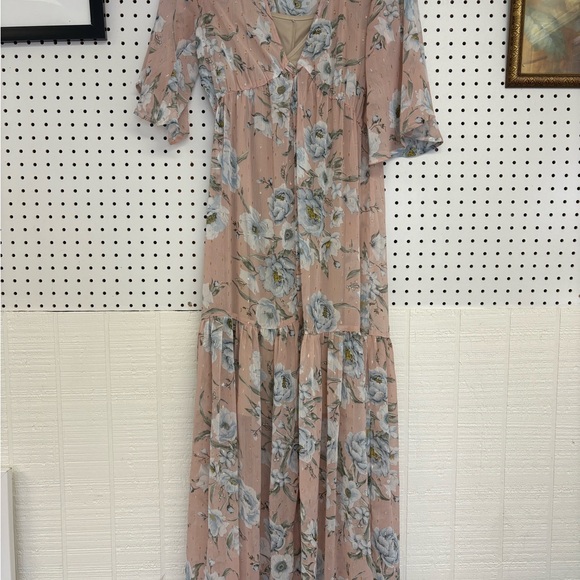 lovestitch | Dresses | Lovestitch Blush Floral Maxi Dress Spring ...